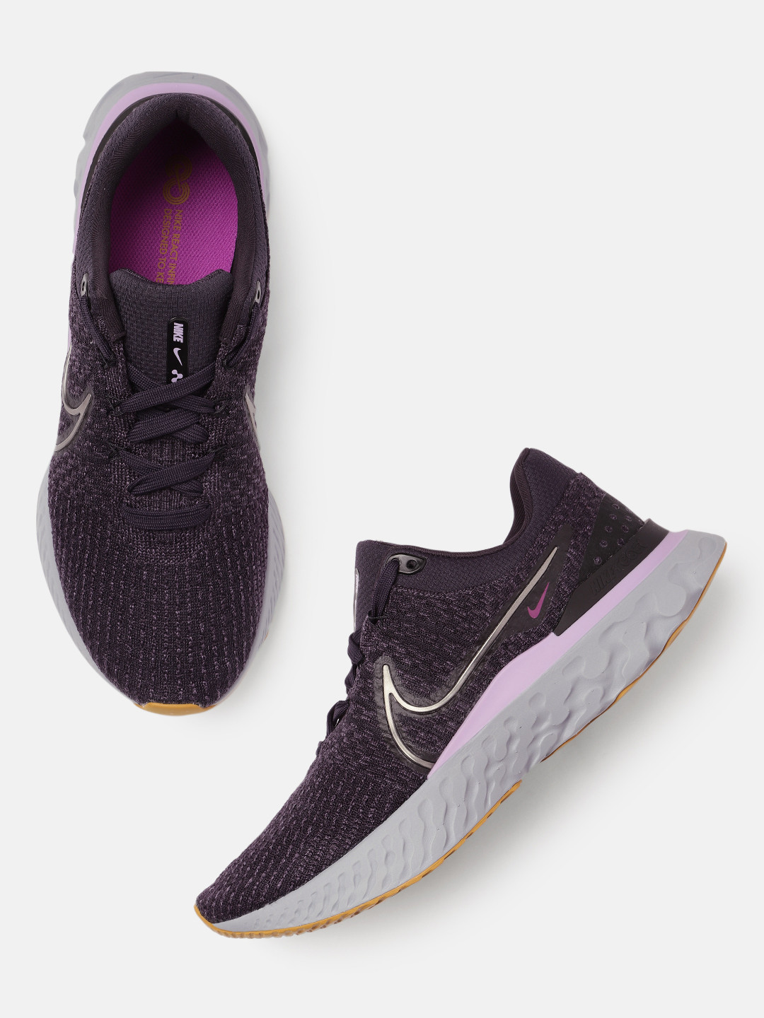 Buy Nike Men Purple React Infinity Running Shoes - Sports Shoes for Men ...