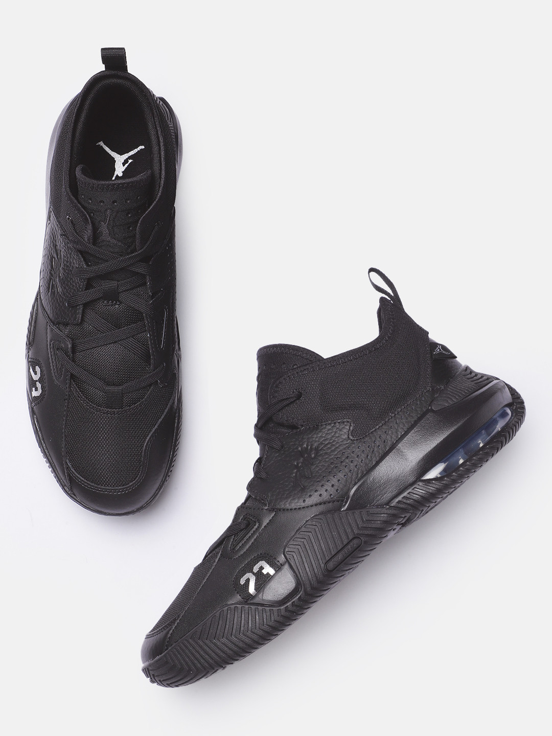 Buy Nike Men Black Jordan Stay Loyal 2 Leather Basketball Shoes ...