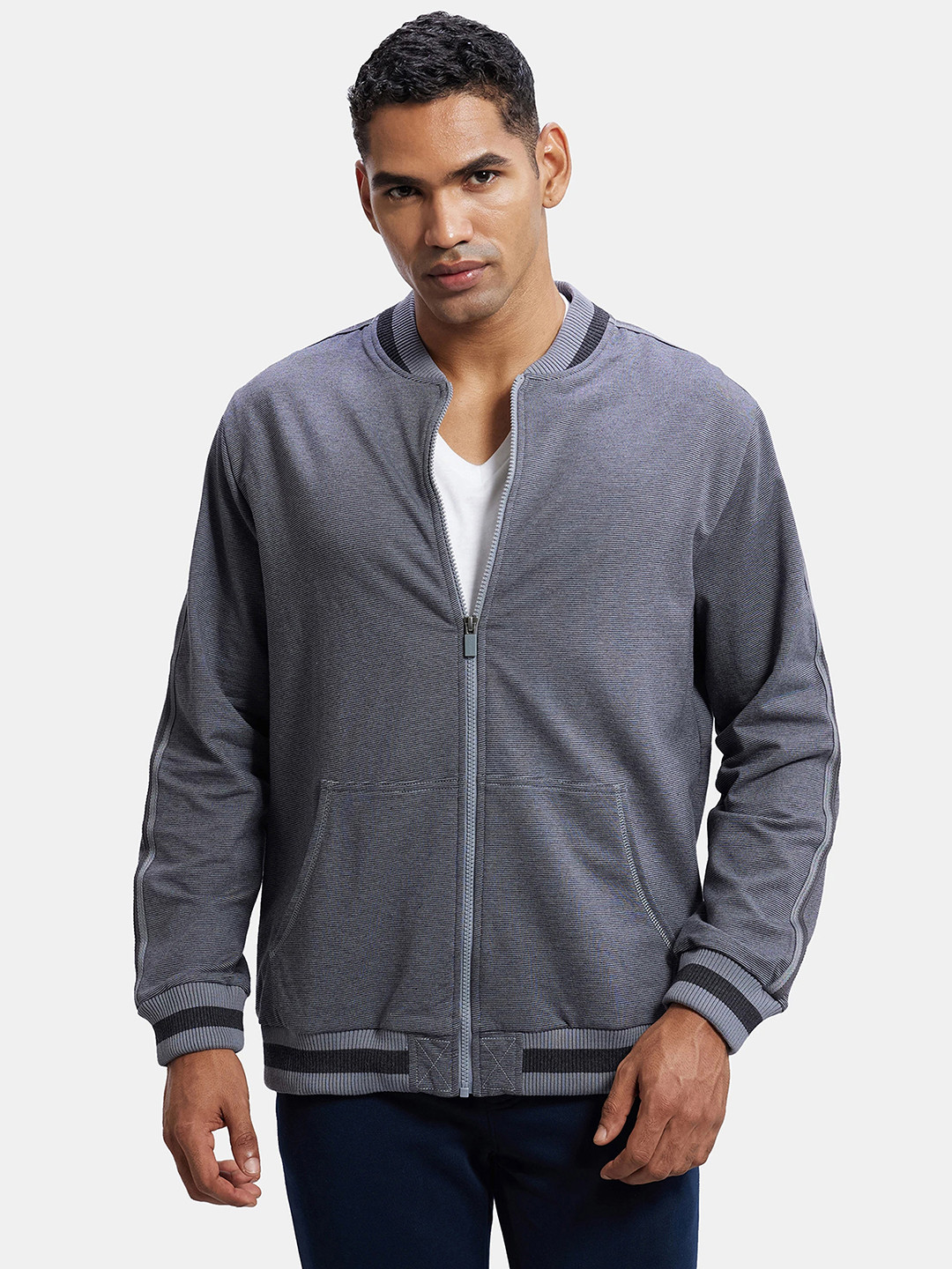 Buy Jockey Combed Cotton Rich Fleece Jacket With StayWarm Technology ...