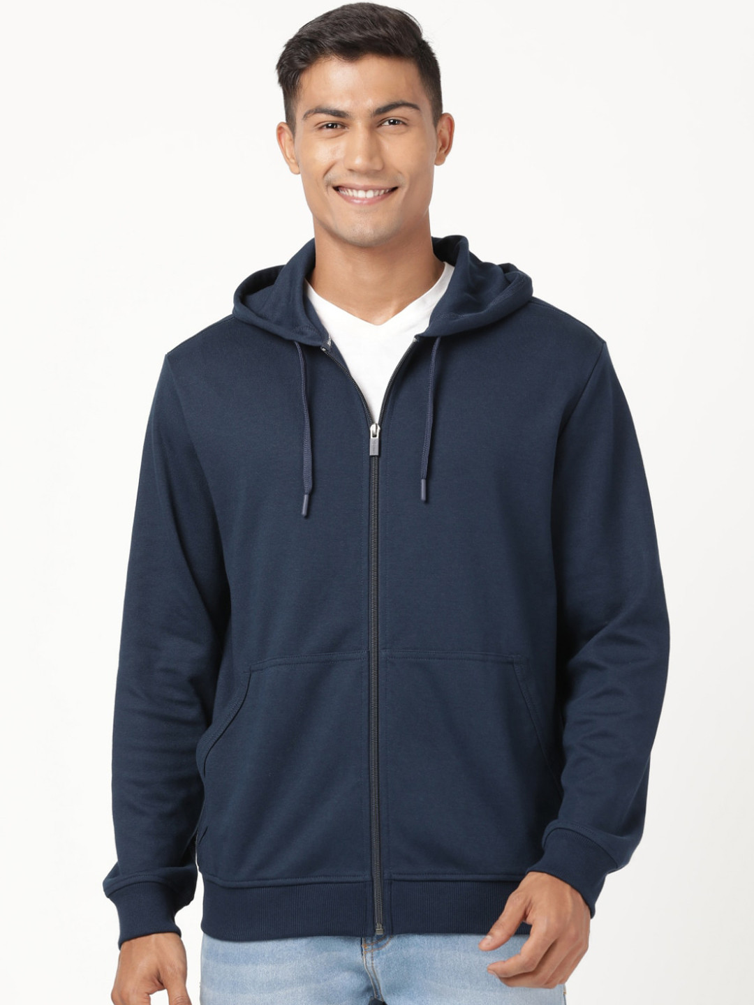 Buy Jockey Men Blue Hooded Sweatshirt - Sweatshirts for Men 19940214 ...