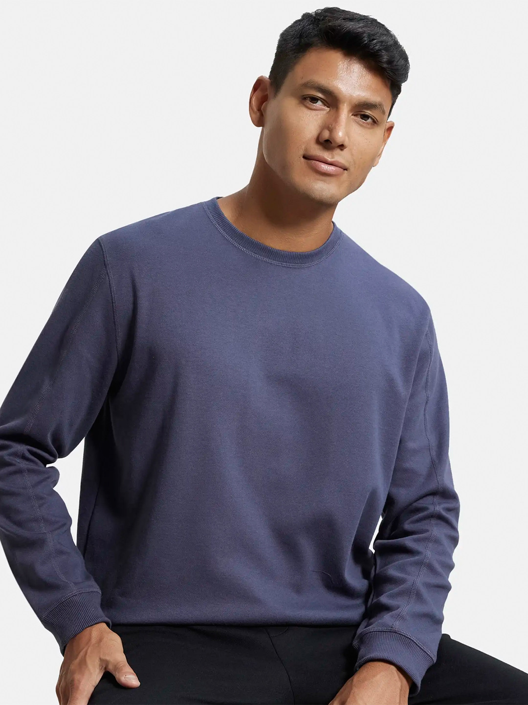 Buy Jockey Combed Cotton Rich Pique Sweatshirt With Ribbed Cuffs AM48 ...