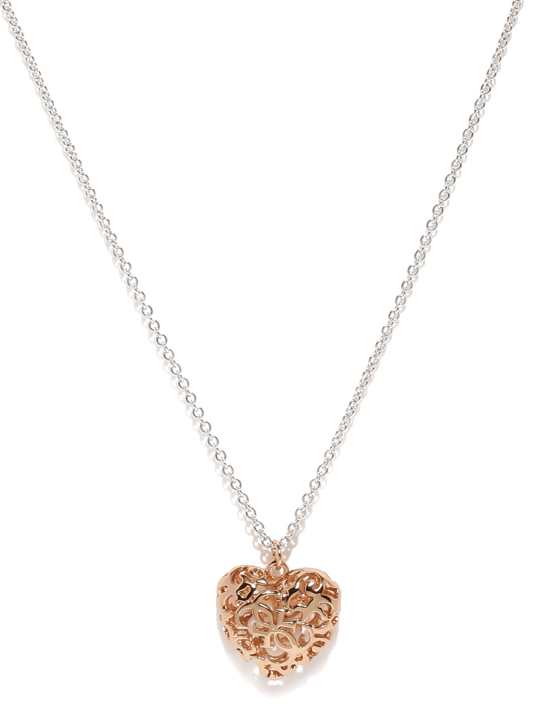 Buy Guess Women Gold & Silver Toned Necklace - Necklace And Chains for ...