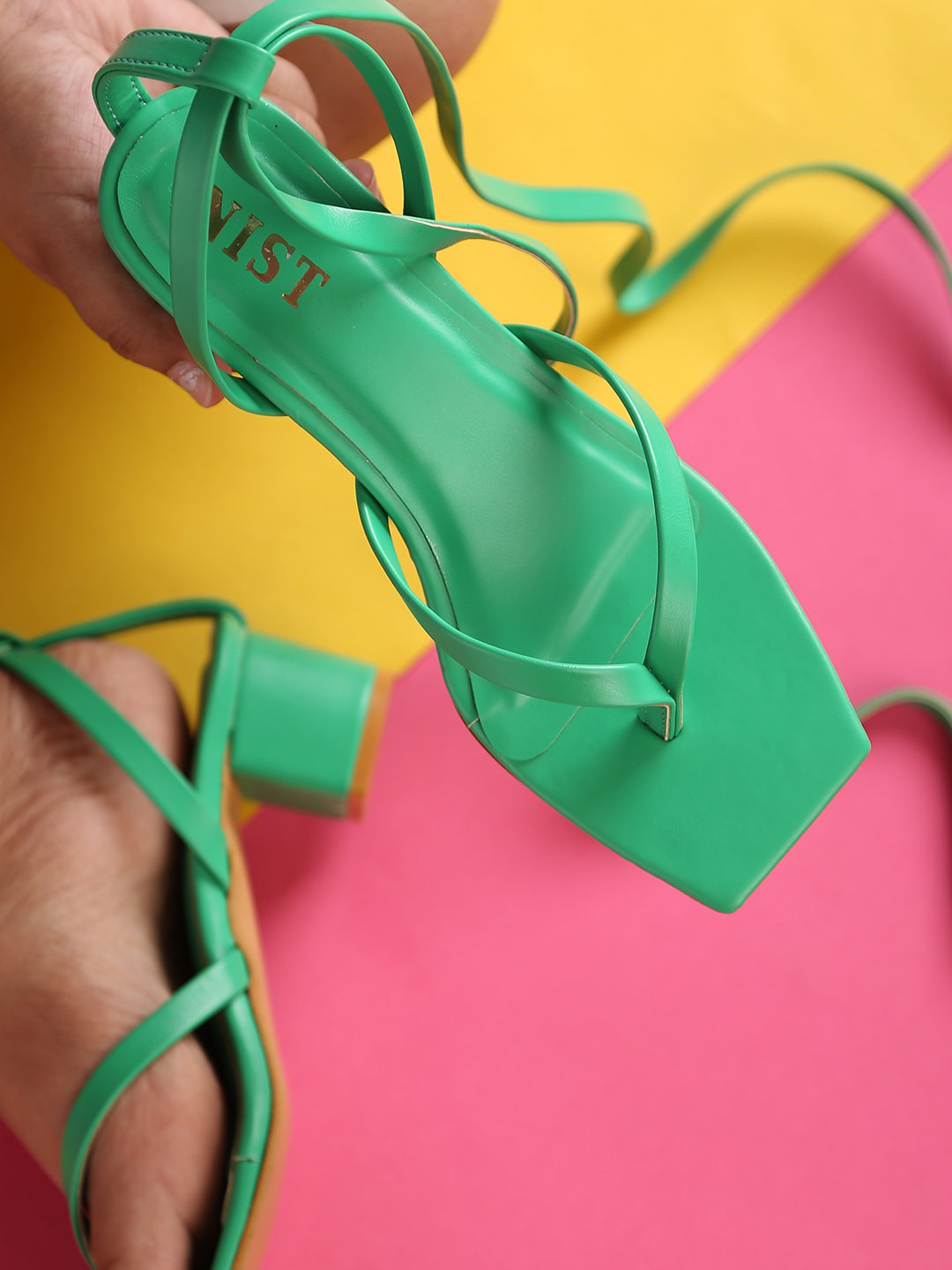 Buy GNIST Green High Top Block Heels - Heels for Women 19942578 | Myntra