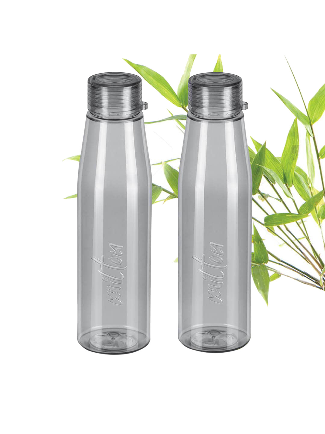 Buy Milton Set Of 2 Grey Ripple 1000 Bottle BPA Free Leak Proof Pet ...