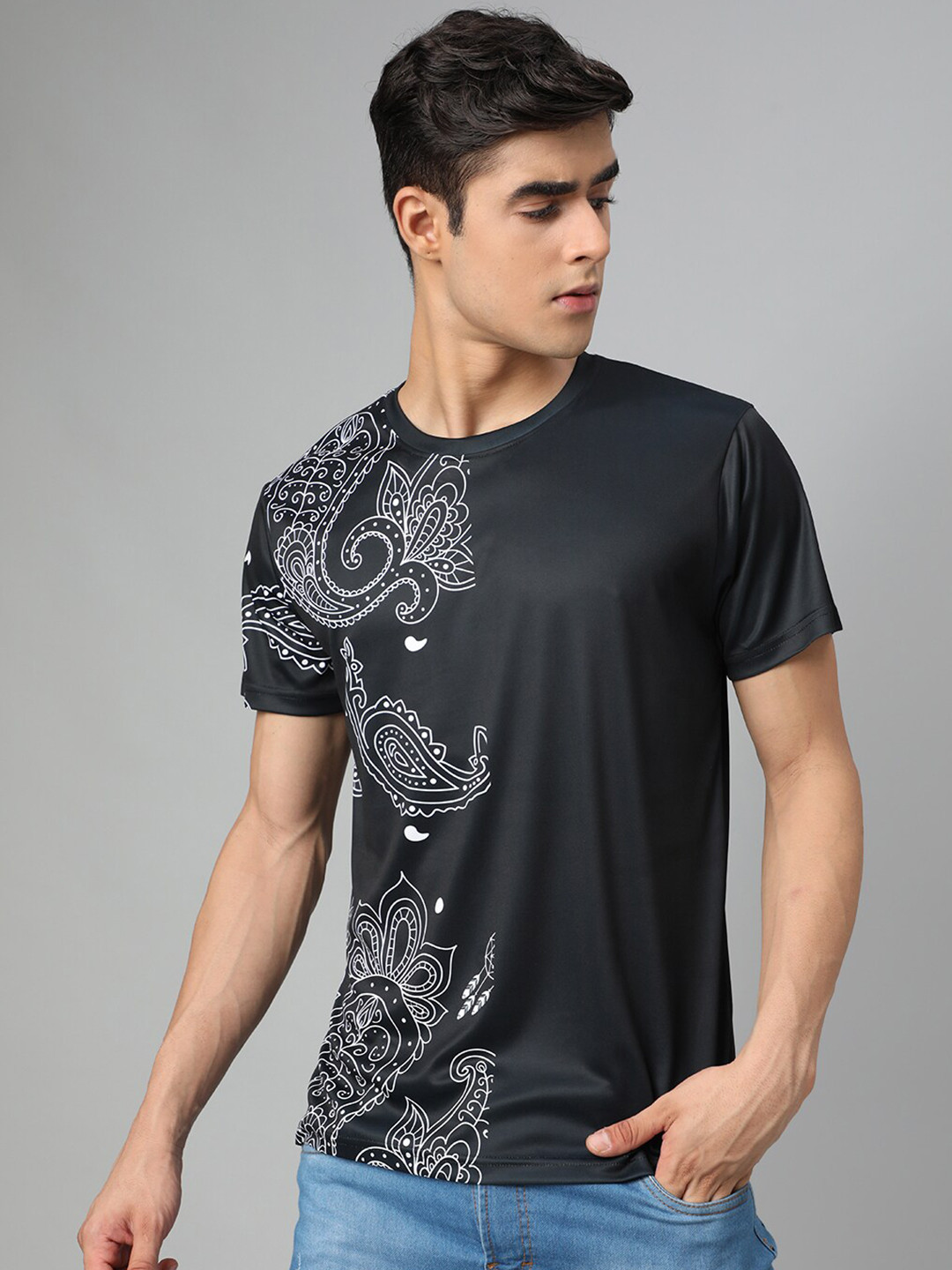 Buy FTX Men Black Printed T Shirt - Tshirts for Men 19946060 | Myntra