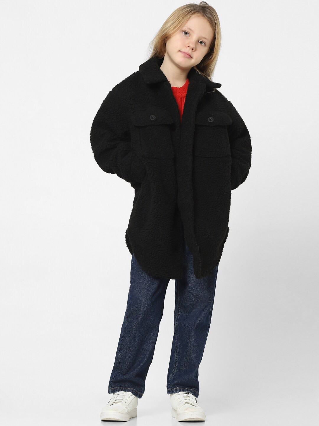 Buy KIDS ONLY Girls Black Longline Parka Jacket - Jackets for Girls ...