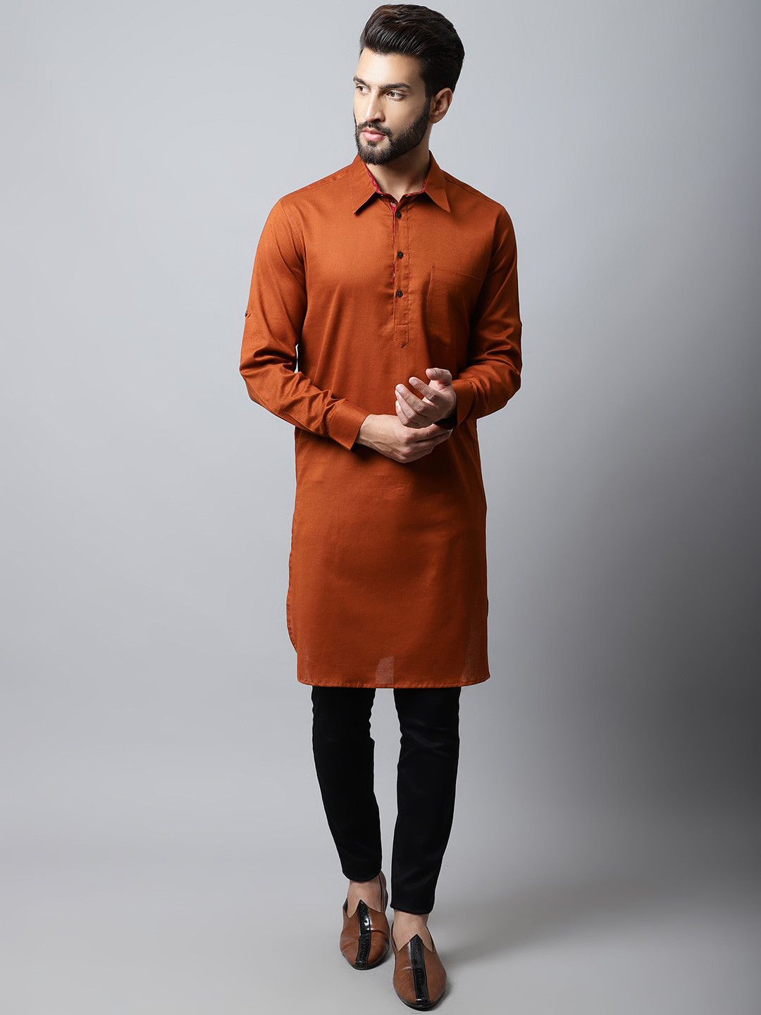 Buy Even Men Brown Pathani Kurta - Kurtas for Men 19953238 | Myntra