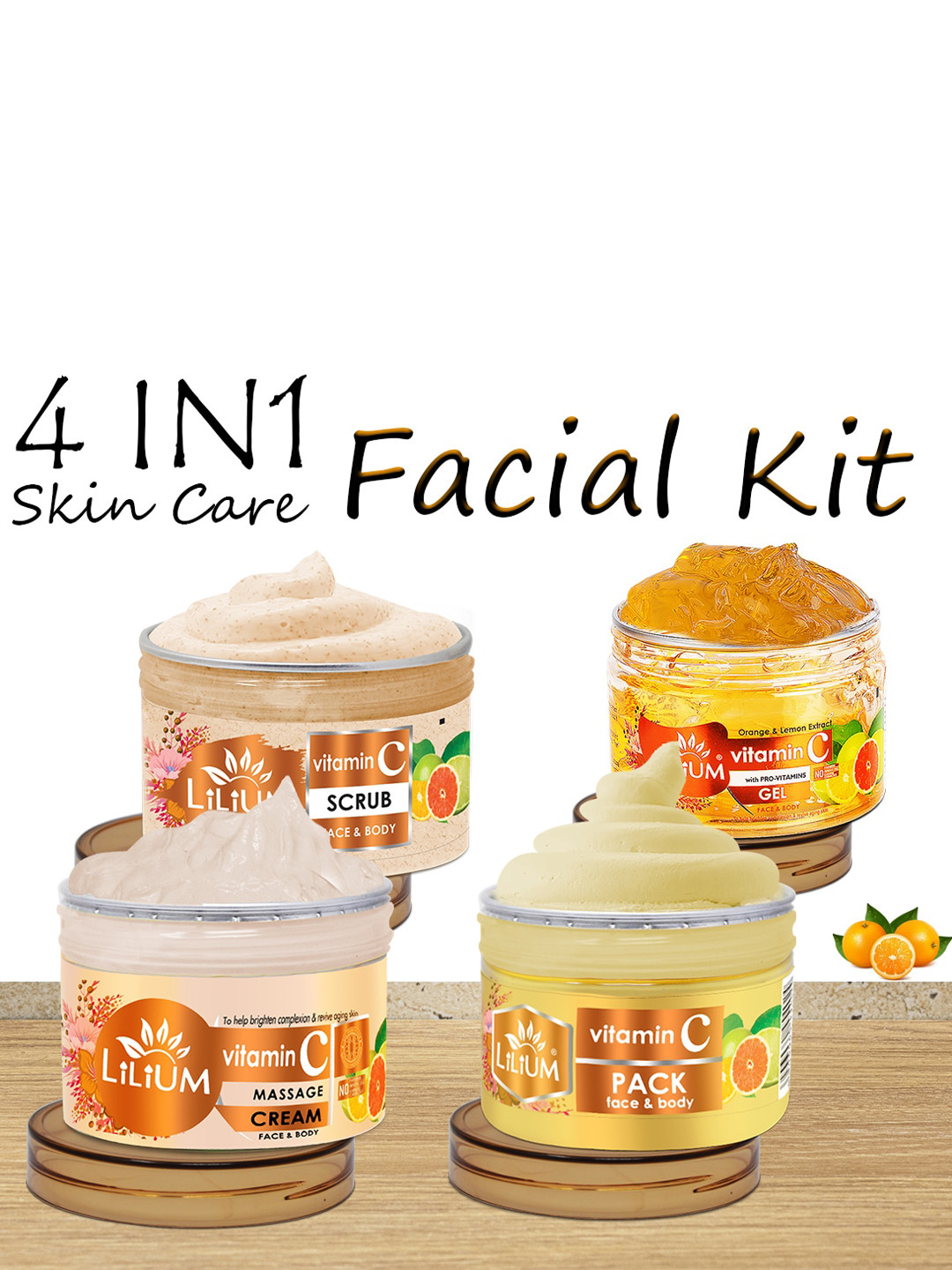 Buy Lilium Vitamin C Facial Kit With Lemon & Orange Extract - Facial ...