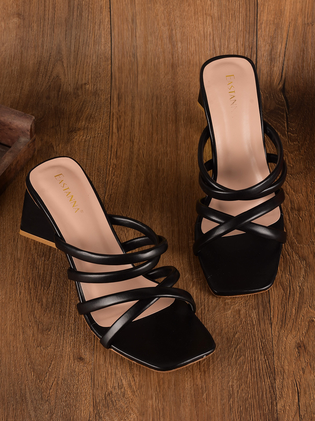 Buy BuckleUp Black Block Mules With Bows - Heels for Women 19963226 ...