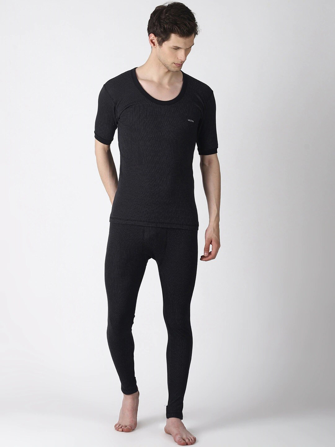 Buy Dollar Ultra Men Striped Thermal Sets - Thermal Set for Men ...