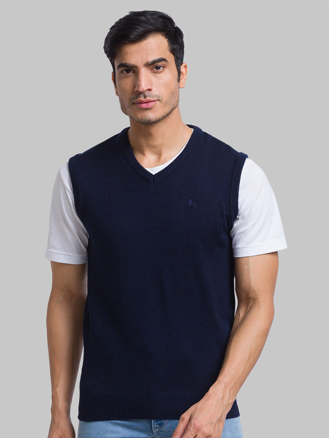 Buy Parx Men Navy Blue Sweater Vest - Sweaters for Men 19968148 | Myntra