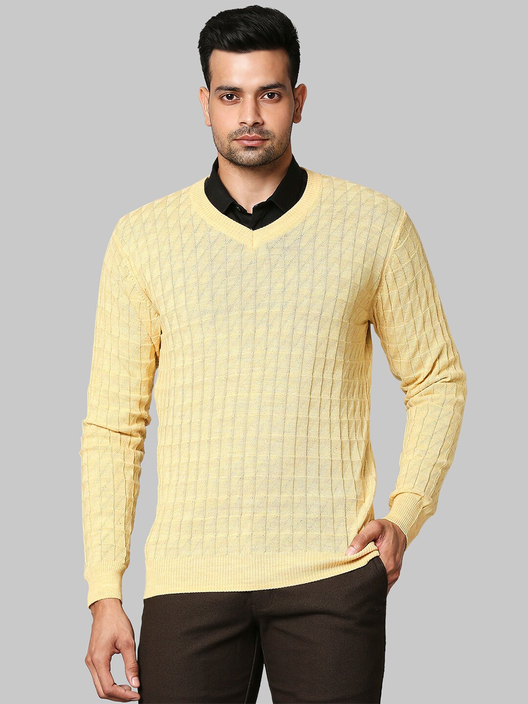 Buy Raymond Men Yellow Pullover Sweater - Sweaters for Men 19968544 ...
