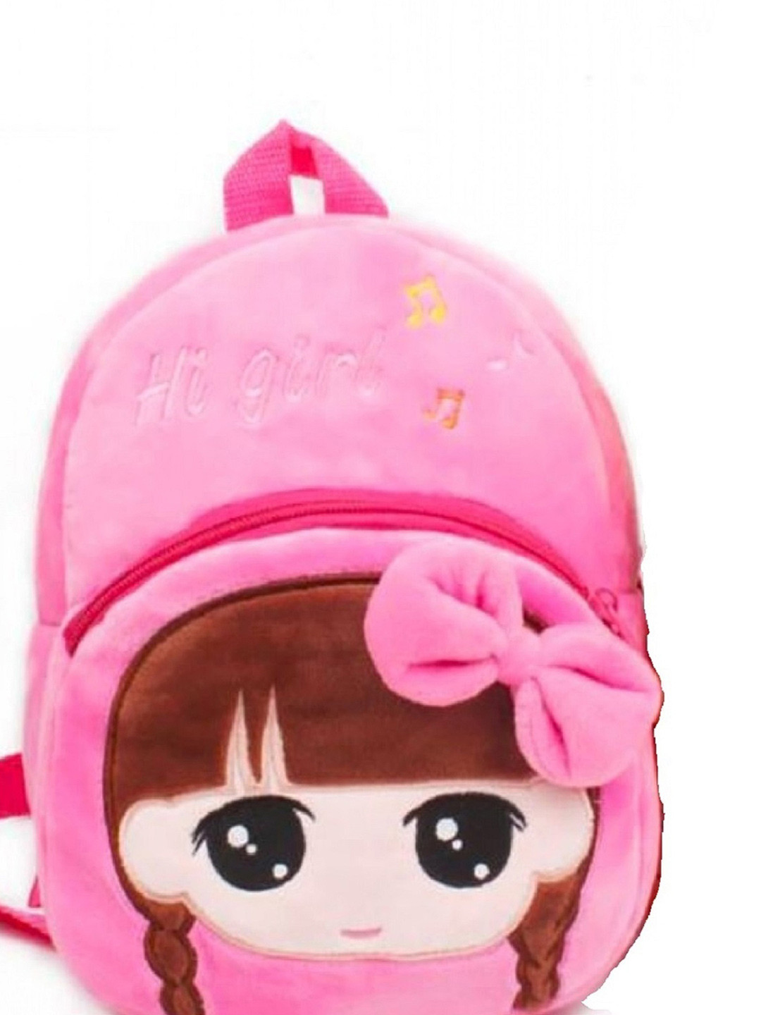 Buy Frantic Kids Pink & Brown Printed Embellished Backpack - Backpacks ...