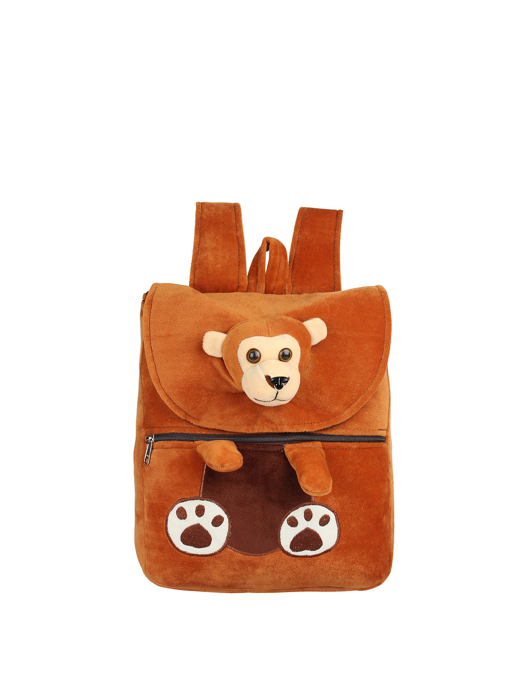 Buy Frantic Kids Brown & Off White Monkey School Bag - Backpacks for ...