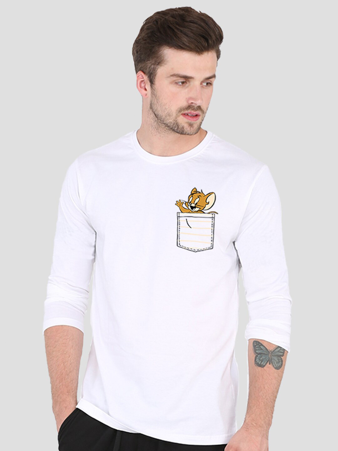 Buy Bewakoof Men Official Tom & Jerry Merchandise Pocket Jerry (TJL ...