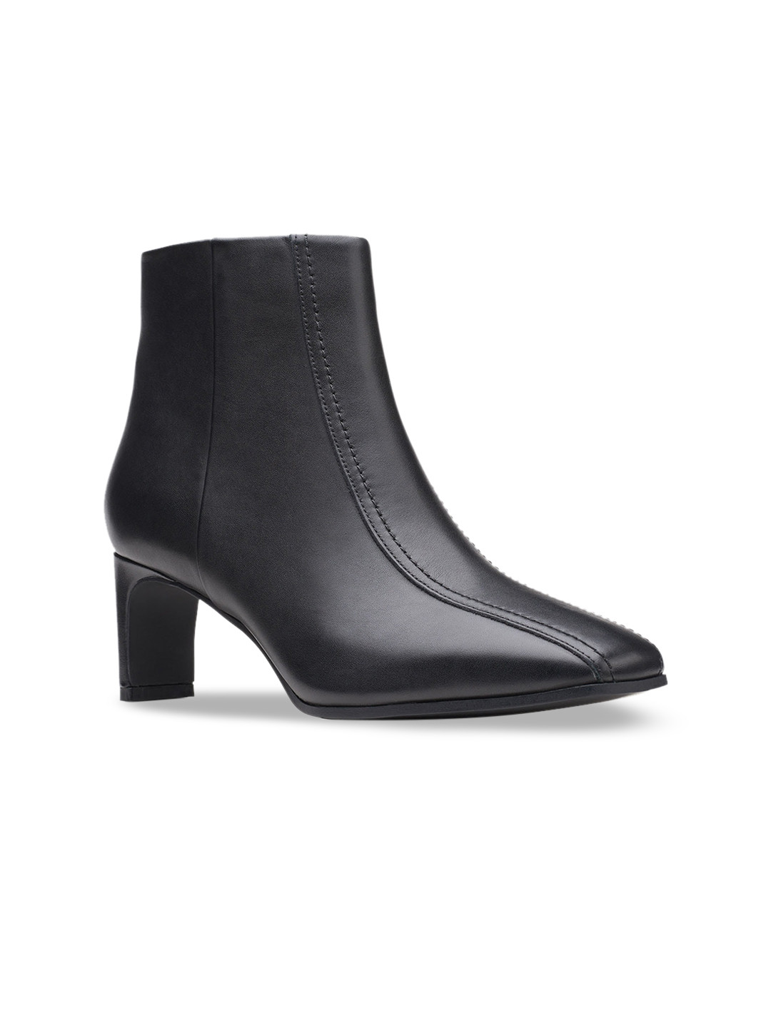 Buy Clarks Women Black Solid Leather Regular Boots - Boots for Women ...