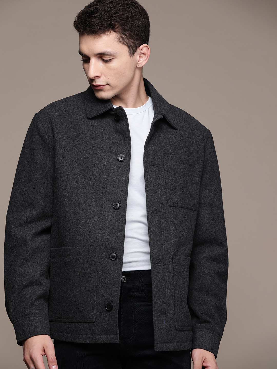 Buy MANGO MAN Regular Fit Casual Shacket - Shackets for Men 19984336 ...