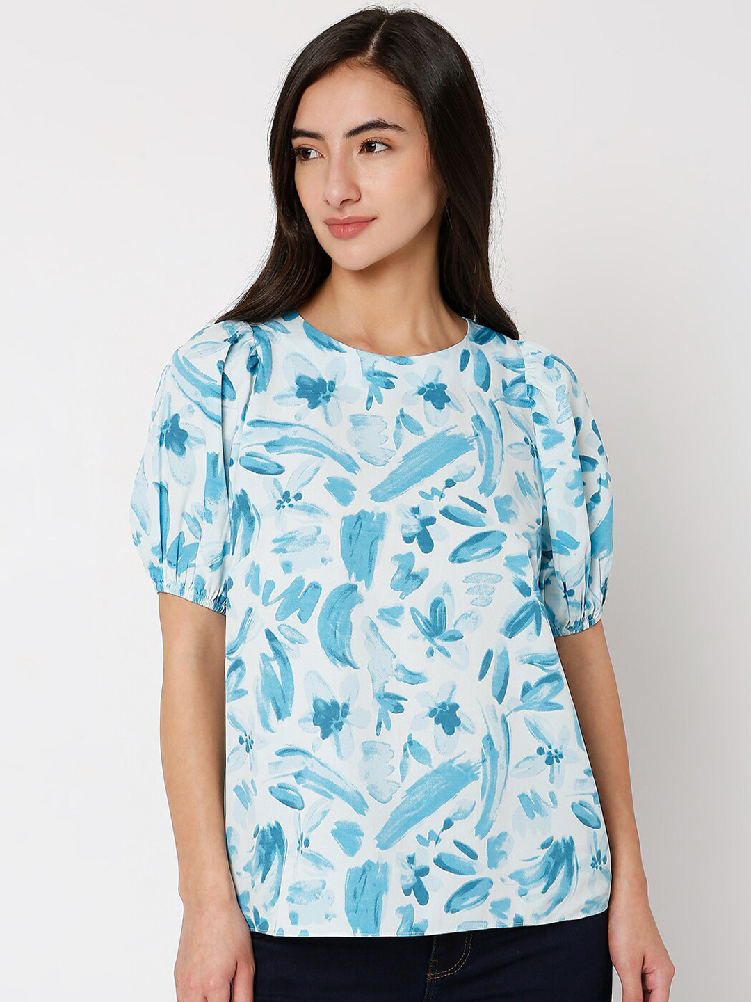 Buy Vero Moda Blue Print Top - Tops for Women 19984524 | Myntra