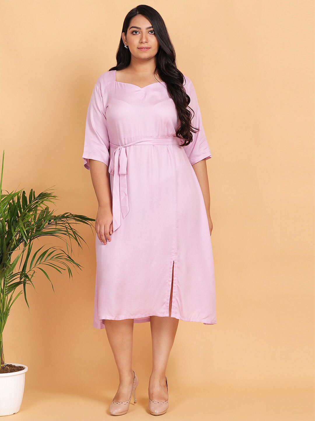 Buy LastInch Pink Slit Dress - Dresses for Women 19985886 | Myntra