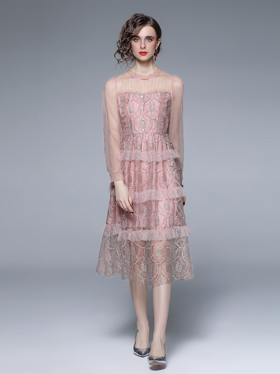 Buy JC Collection Pink Midi Dress - Dresses for Women 19986342 | Myntra