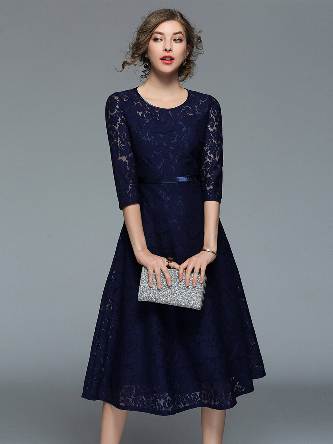 Buy JC Collection Blue Midi Dress - Dresses for Women 19986566 | Myntra