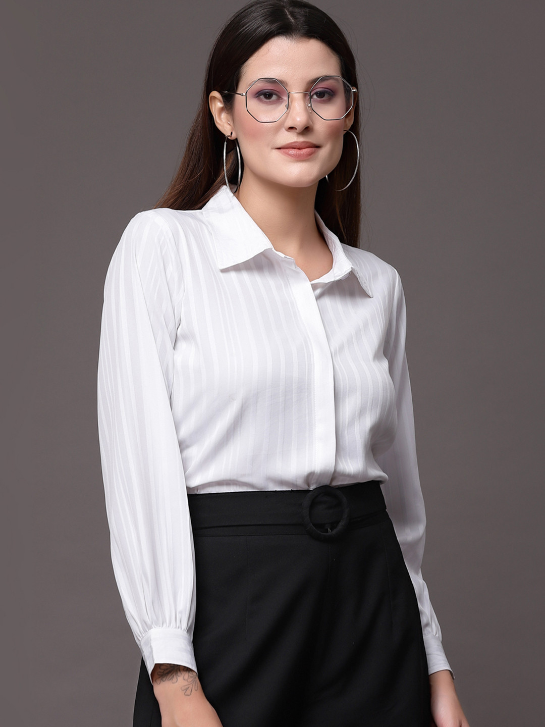 Buy Selvia Women White Solid Formal Shirt - Shirts for Women 19987834 ...