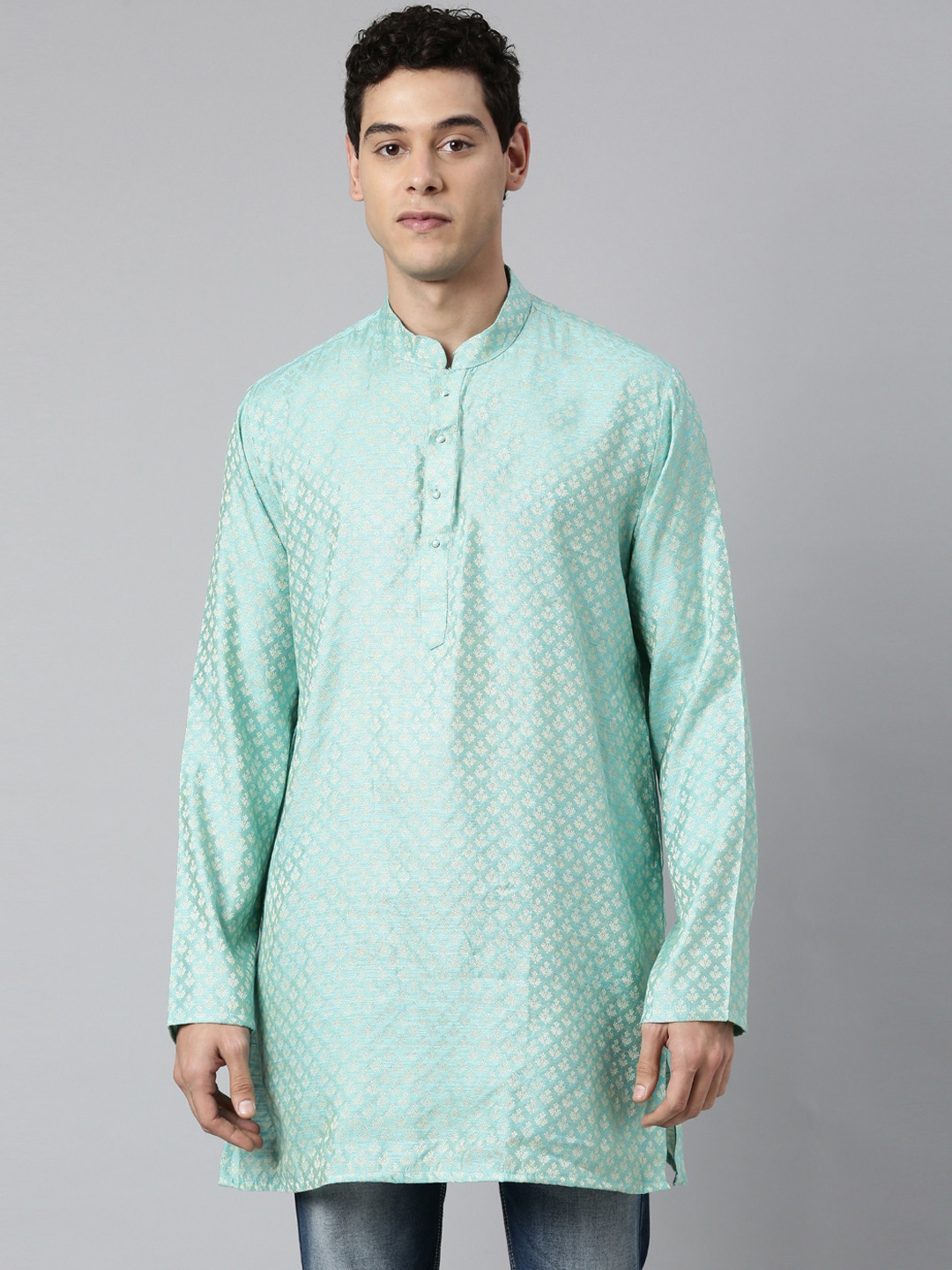 Buy TATTVA Men Turquoise Blue Kurta - Kurtas for Men 19991378 | Myntra