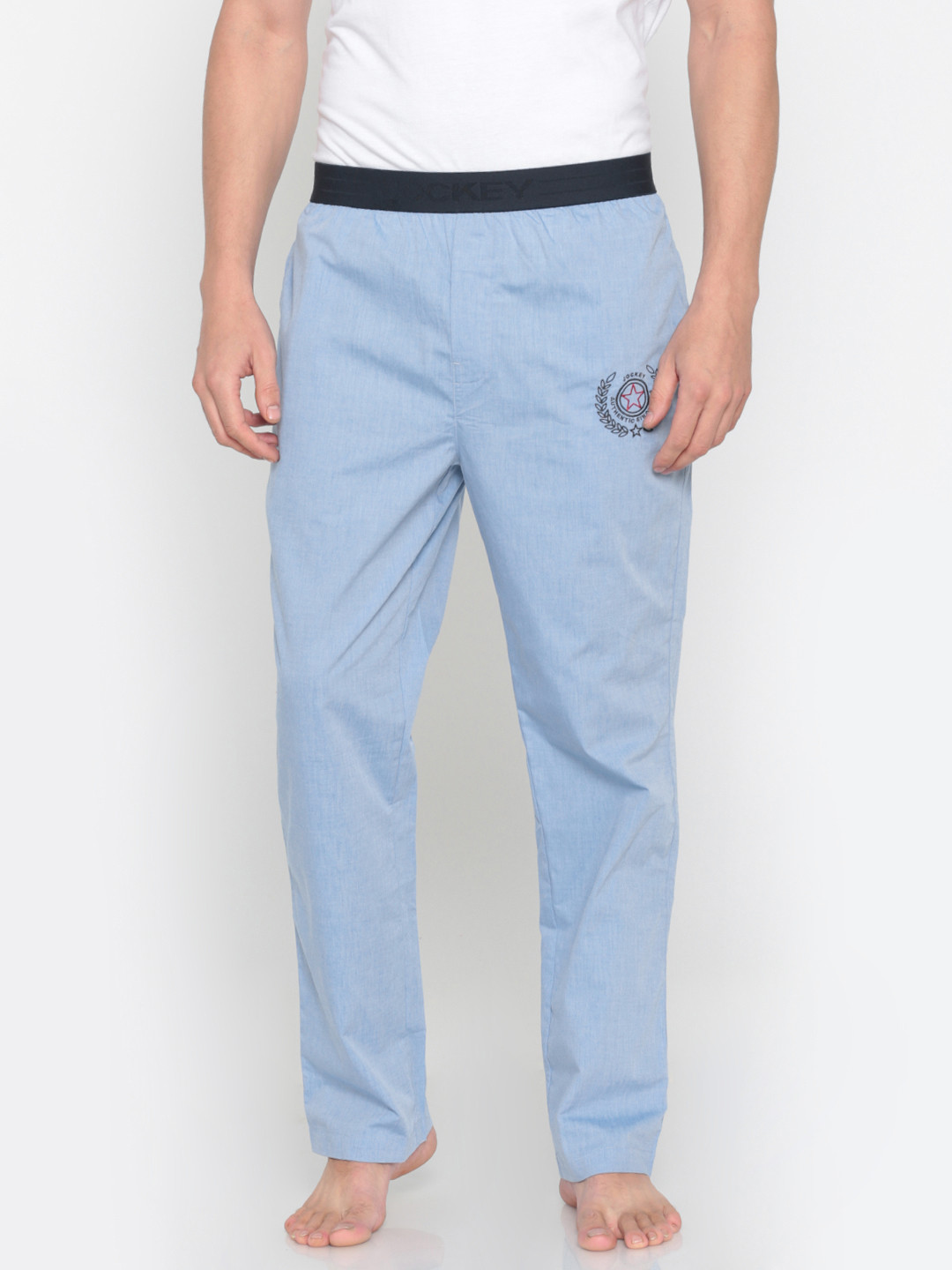 Buy Jockey Relax Men Blue Regular Fit Pyjamas 9009 0105 - Lounge Pants ...