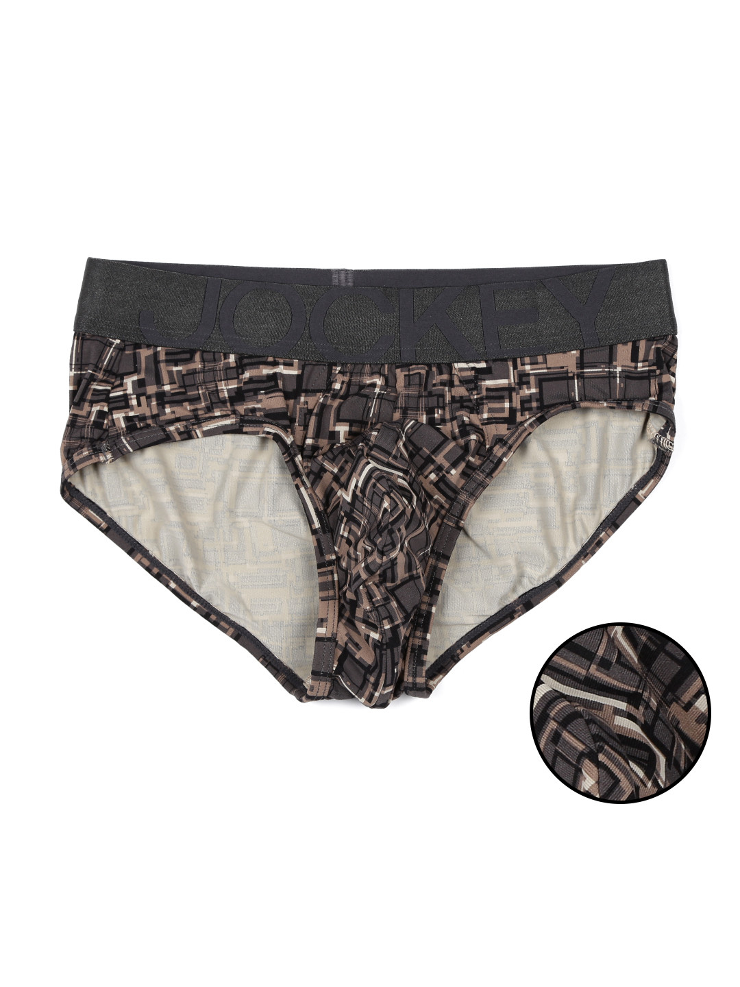 Buy Jockey International Collection Men Grey & Brown Printed Briefs ...