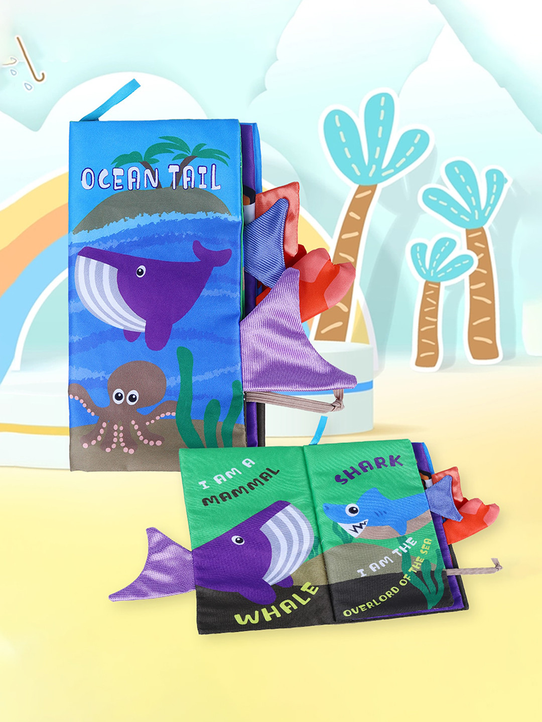 Buy Baby Moo Ocean Tail Early Children 3D Cloth Book With Rustle Paper ...