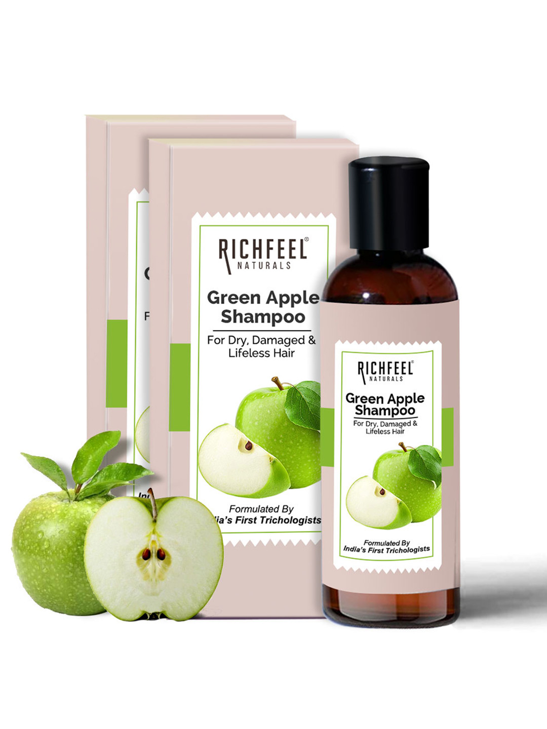 Buy Richfeel Set Of 2 Green Apple Shampoo 100 Ml - Shampoo for Unisex ...