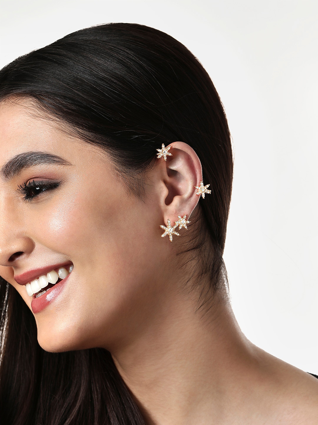 Buy TOKYO TALKIES X Rubans FASHION ACCESSORIES Gold Toned Contemporary ...