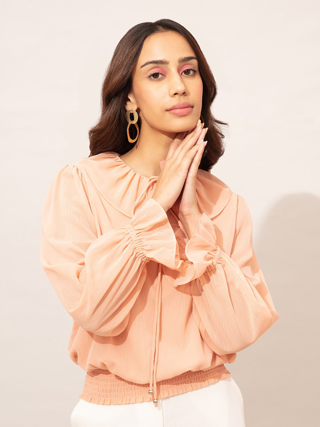 Buy 20Dresses Peach Coloured Crop Top - Tops for Women 19999628 | Myntra