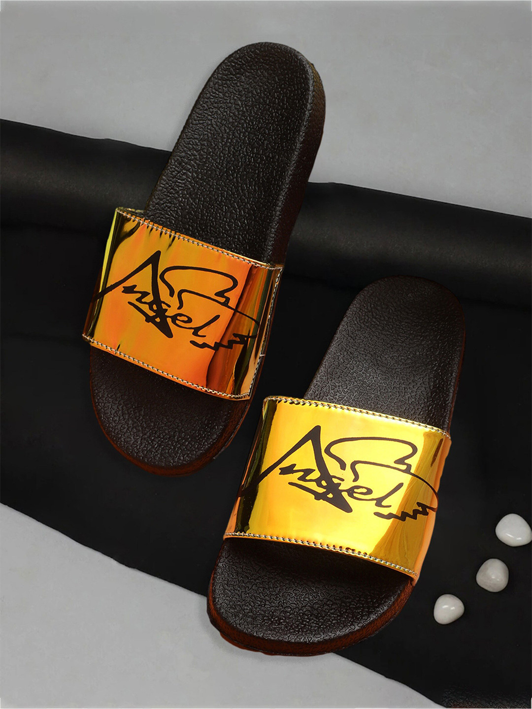 Buy Pampy Angel Women Printed Rubber Sliders - Flip Flops for Women ...