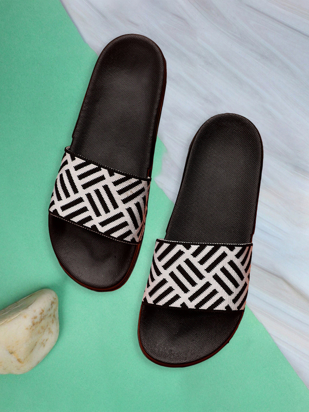 Buy Pampy Angel Men Printed Rubber Sliders - Flip Flops for Men ...