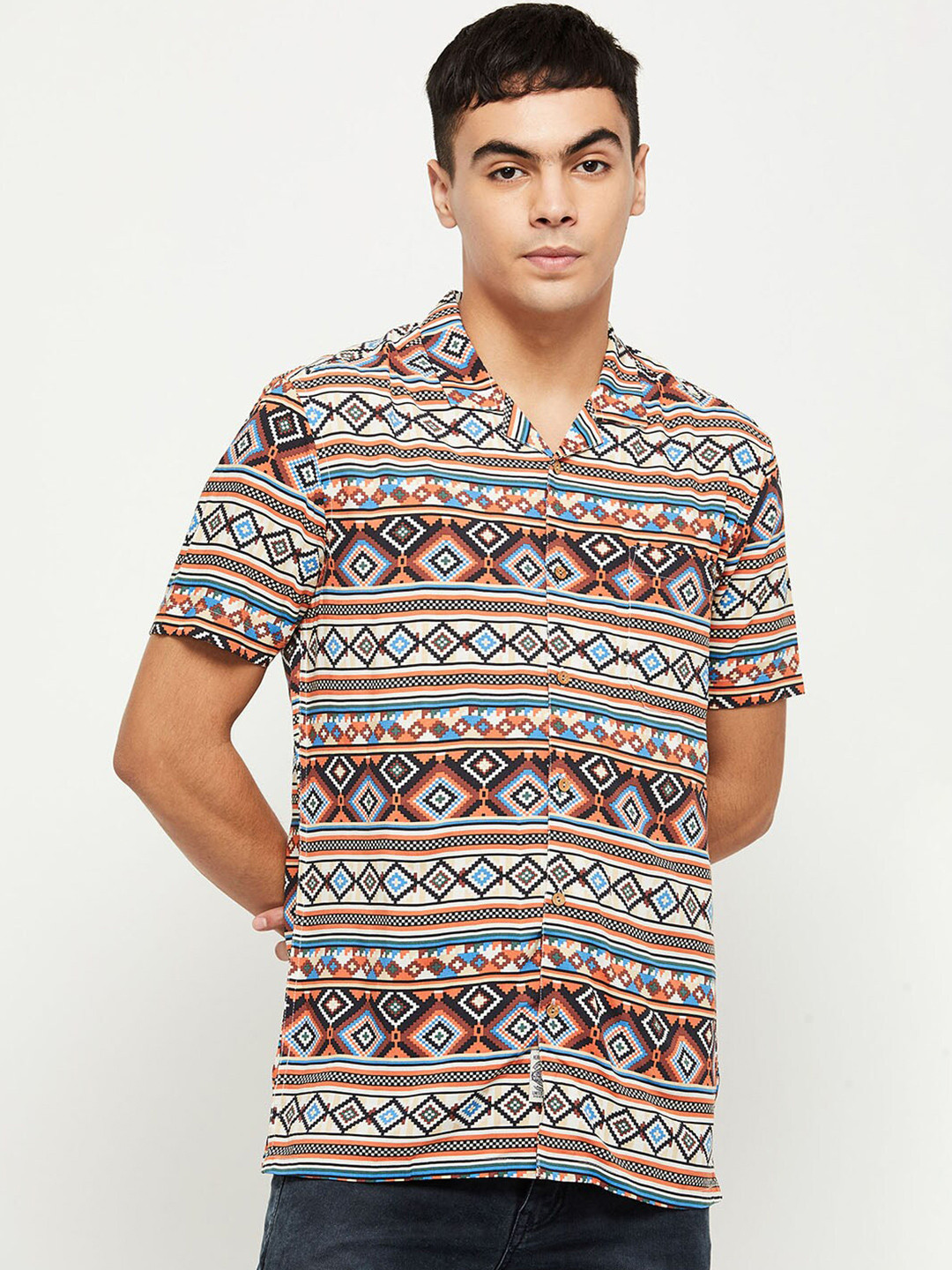 Buy Max Men Pink Printed Casual Shirt - Shirts for Men 20002234 | Myntra