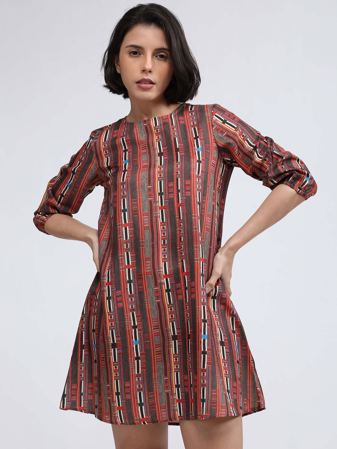 Buy IDK Red Floral A Line Dress - Dresses for Women 20005152 | Myntra