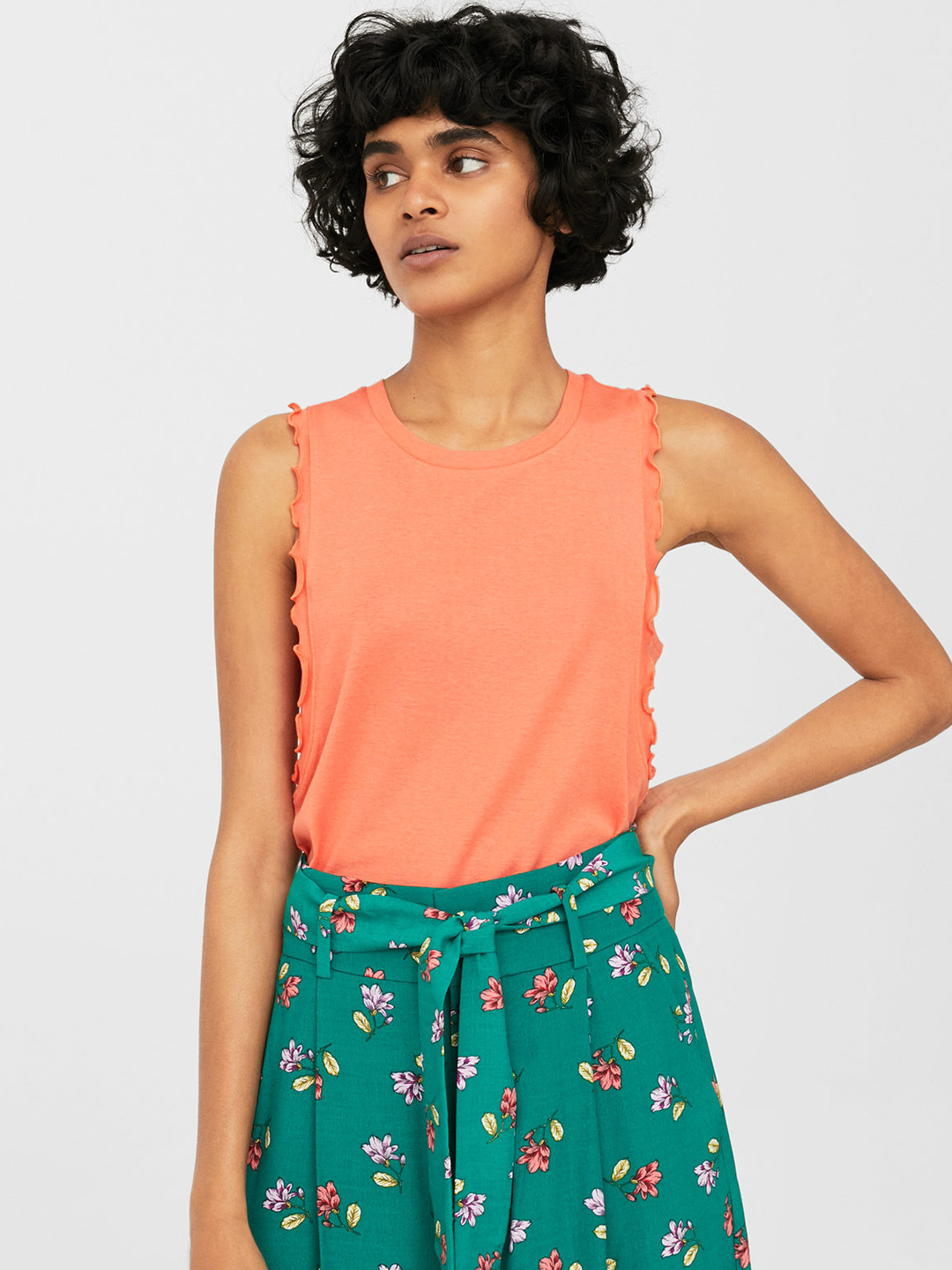 Buy MANGO Women Orange Solid Top - Tops for Women 2001347 | Myntra