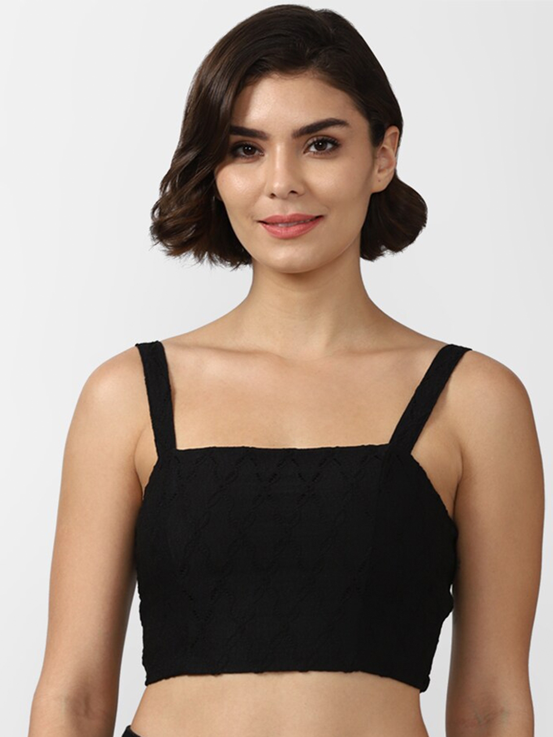 Buy Forever 21 Women Black Bralette Crop Top Tops For Women 20014536