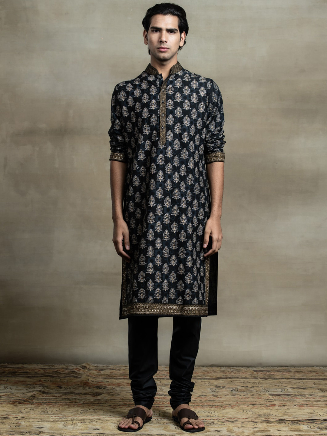 Buy Tasva Men Ethnic Motifs Printed Kurta Set - Kurta Sets for Men ...