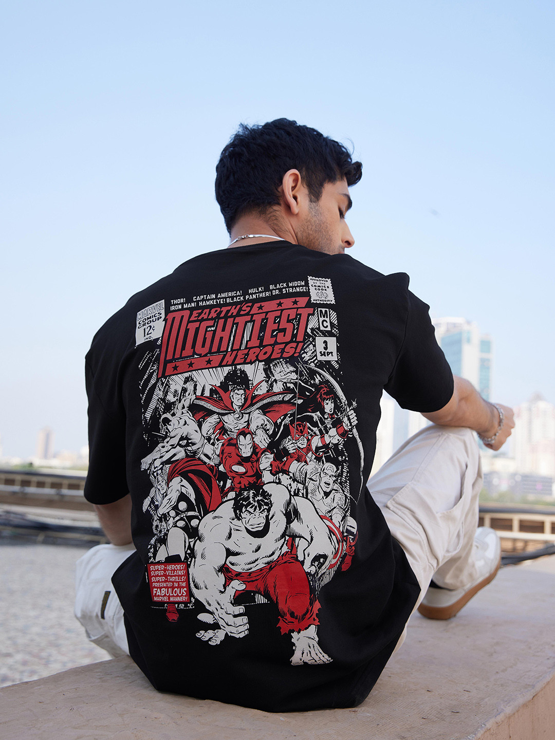 Buy The Souled Store Men Black Marvel Avengers Earth's Mightiest Heroes ...
