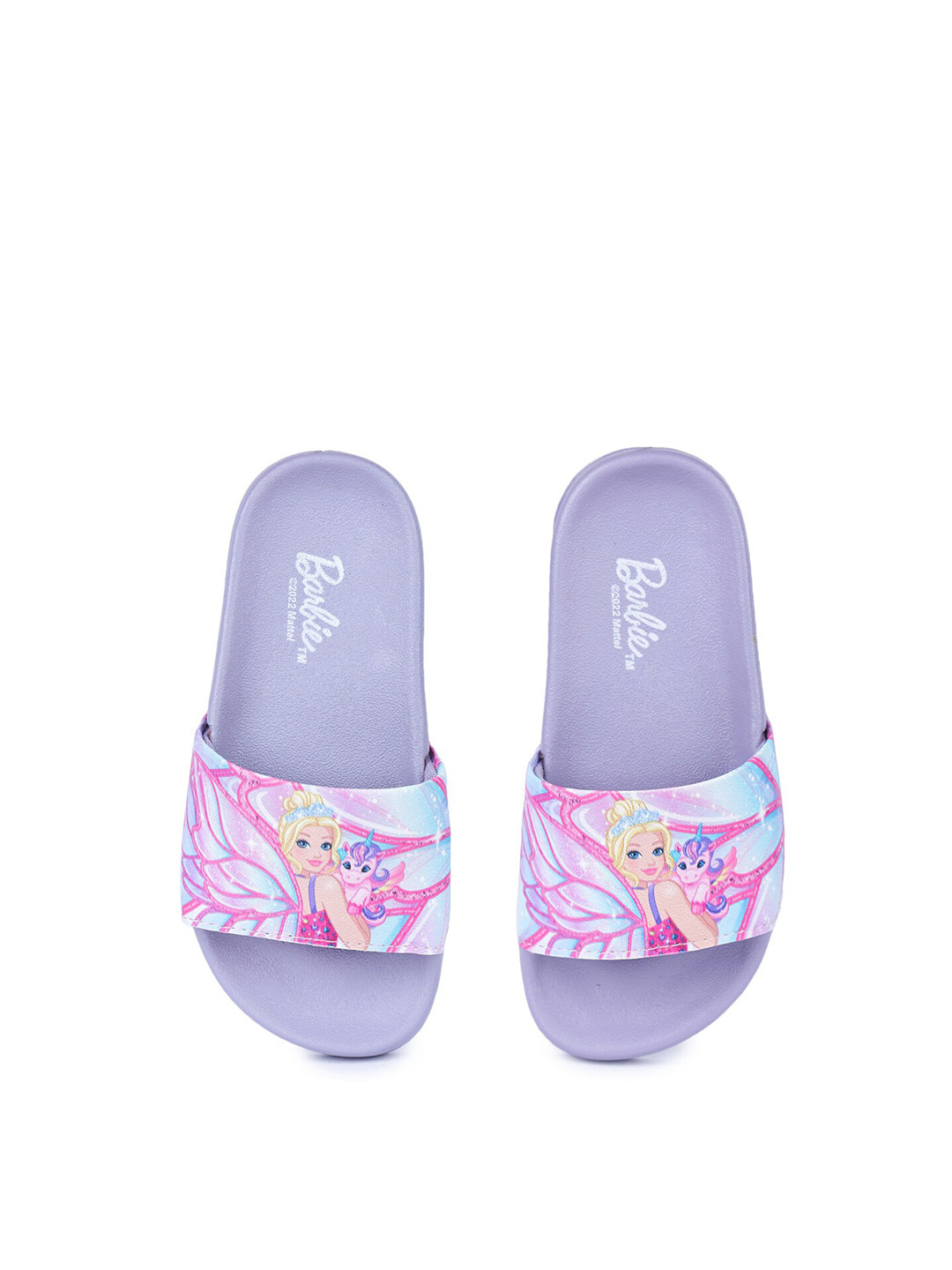 Buy Toothless Girls Purple Barbie Printed Sliders - Flip Flops for ...
