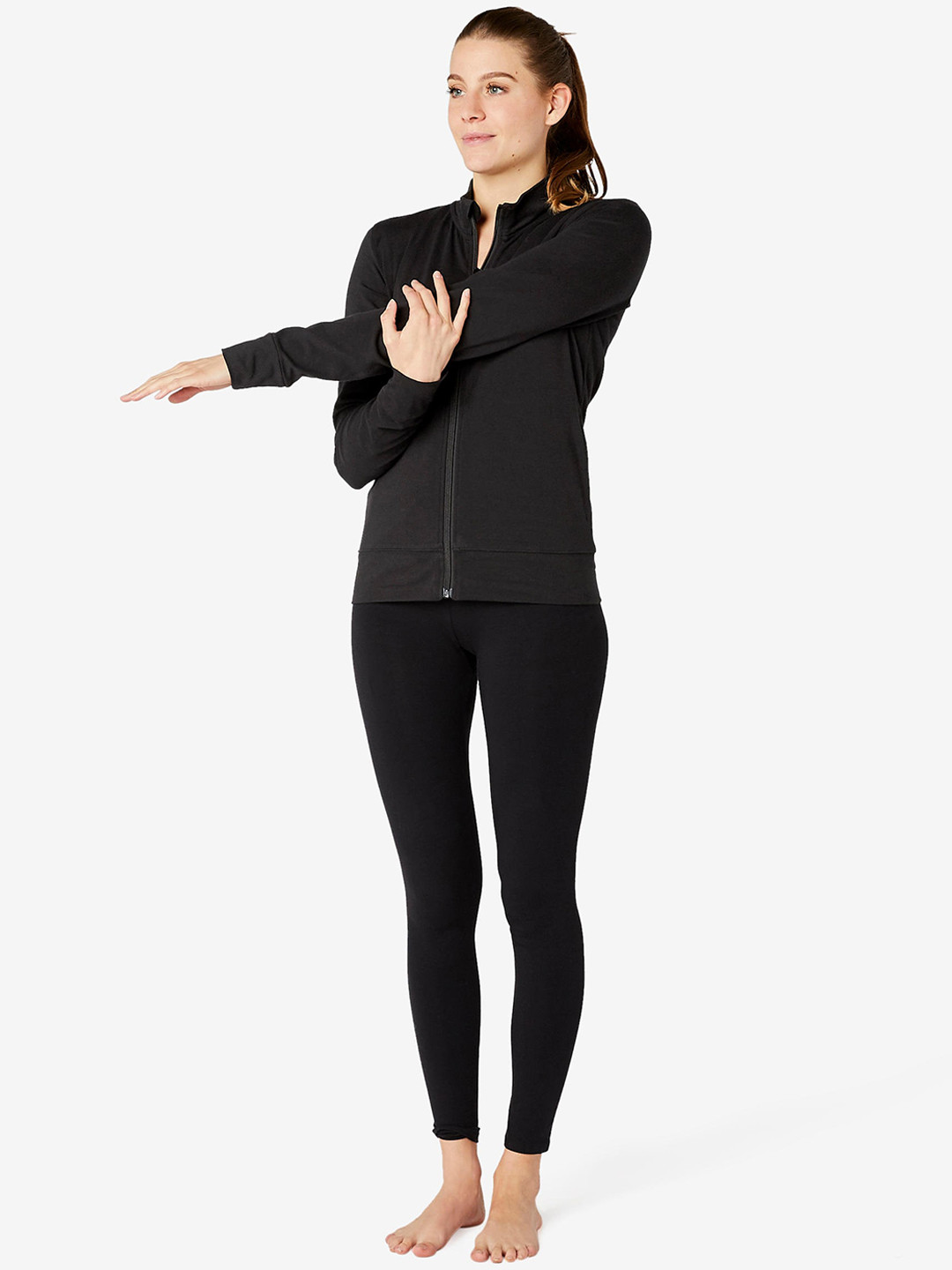 Buy NYAMBA By Decathlon Women Black Solid Training Or Gym Tailored ...