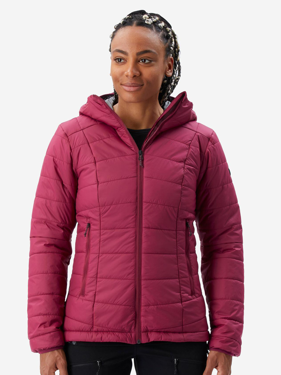 Buy FORCLAZ By Decathlon Women Solid Pink Upto 5 Degrees Hooded ...