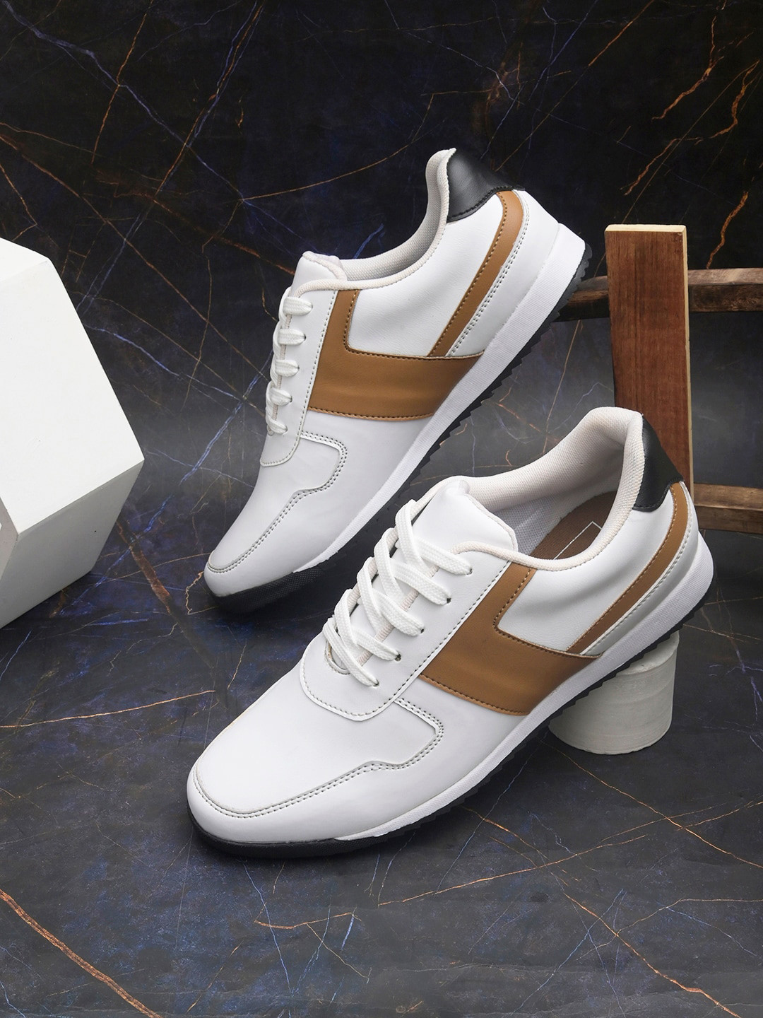 Buy Roadster Men White Color Blocked Casual Shoes - Casual Shoes for ...