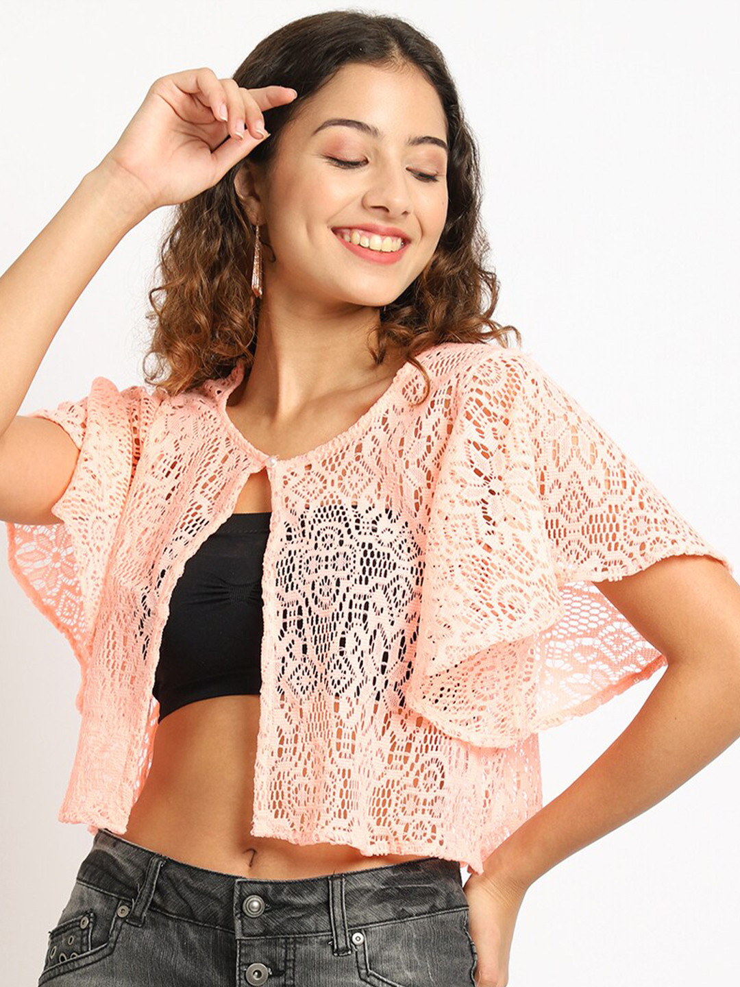Buy Rute Women Self Design Cotton Shrug - Shrug for Women 20026686 | Myntra