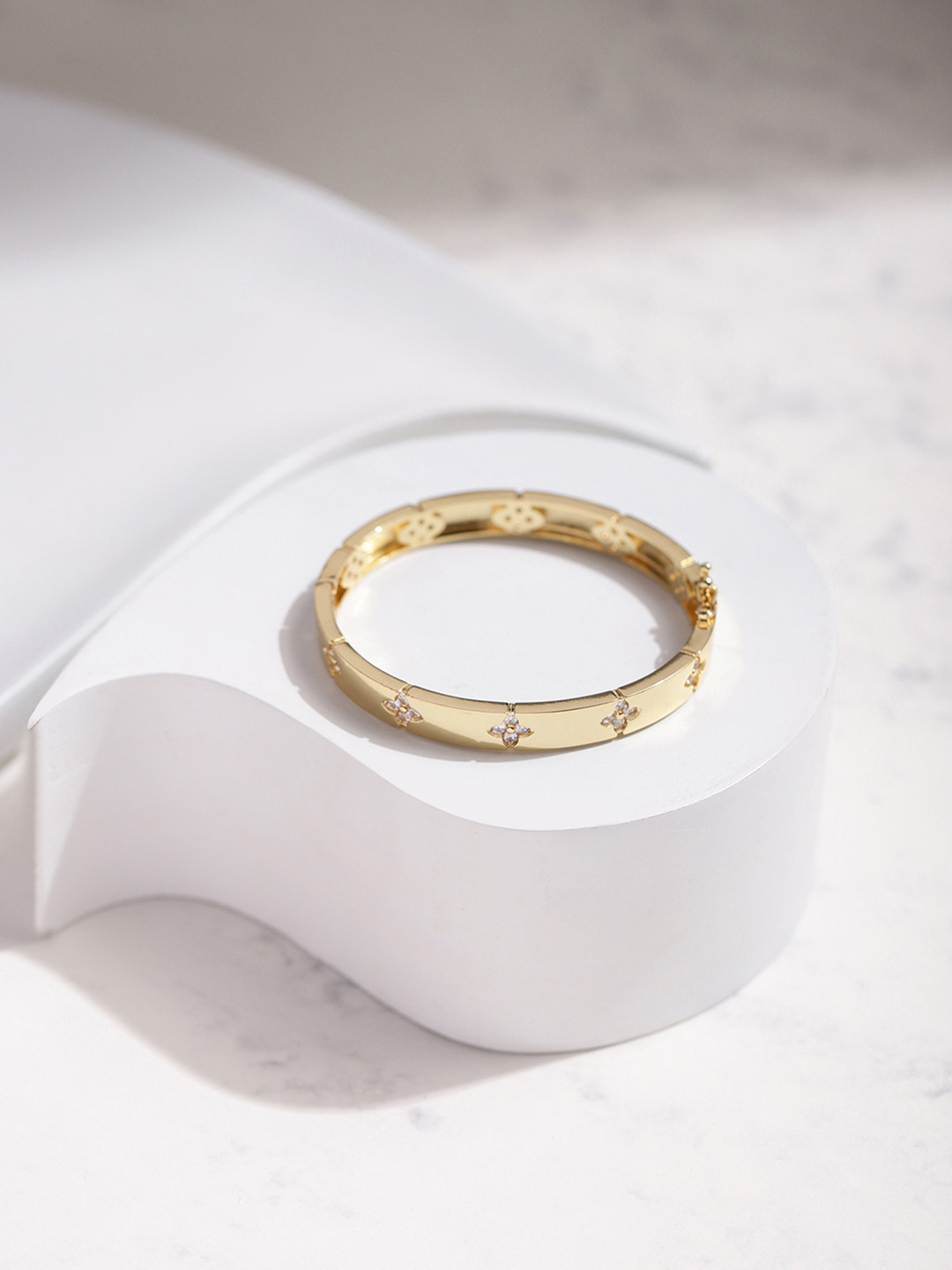 Buy RITU SINGH Women 18 K Gold Toned American Diamond Gold Plated ...