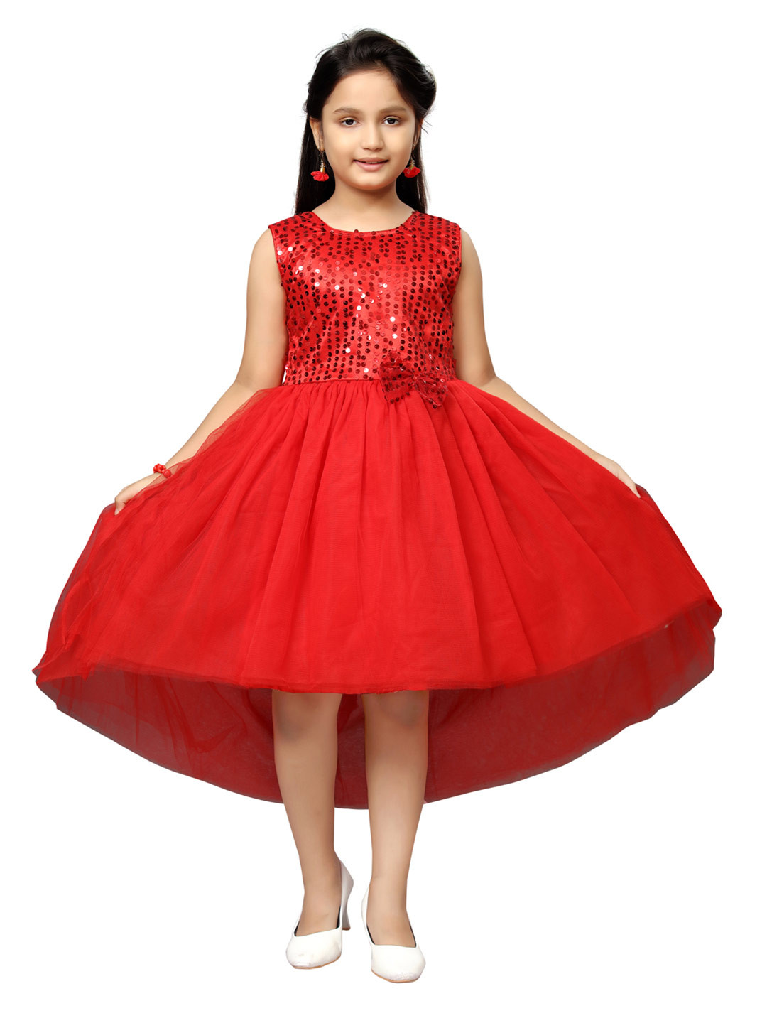 Buy Aarika Red Embellished Net Dress - Dresses for Girls 20027178 | Myntra