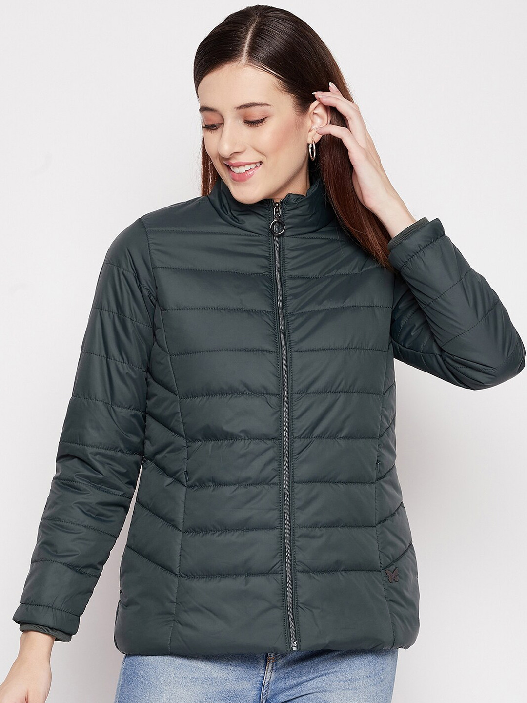 Buy Duke Women Green Solid Puffer Jacket - Jackets for Women 20029514 | Myntra