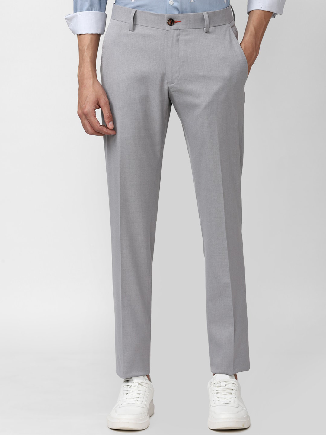 Buy SIMON CARTER LONDON Men Grey Casual Trousers - Trousers for Men ...